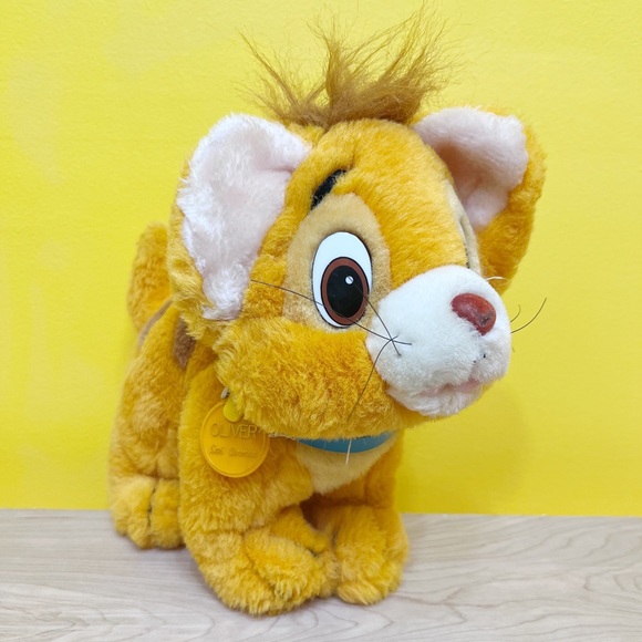 Disney | Toys | Vintage Walt Disney Oliver And Company Orange Cat Plush ...